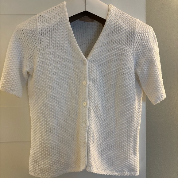 Kate Hill | Sweaters | Kate Hill Button Front Short Sleeve Cardigan ...